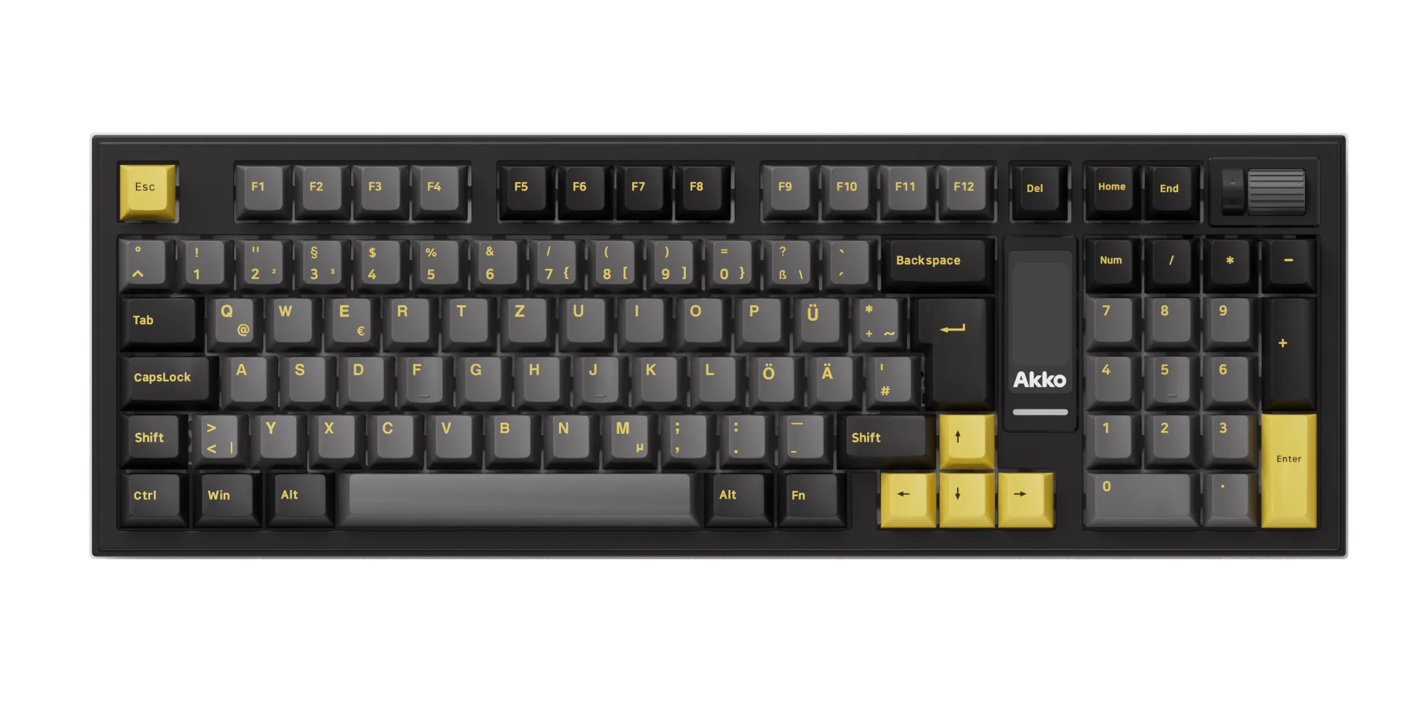 Akko 5098B Plus Black and Gold with Screen ISO-DE – Geekboards